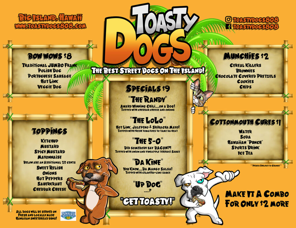 Menu – Toasty Dogs